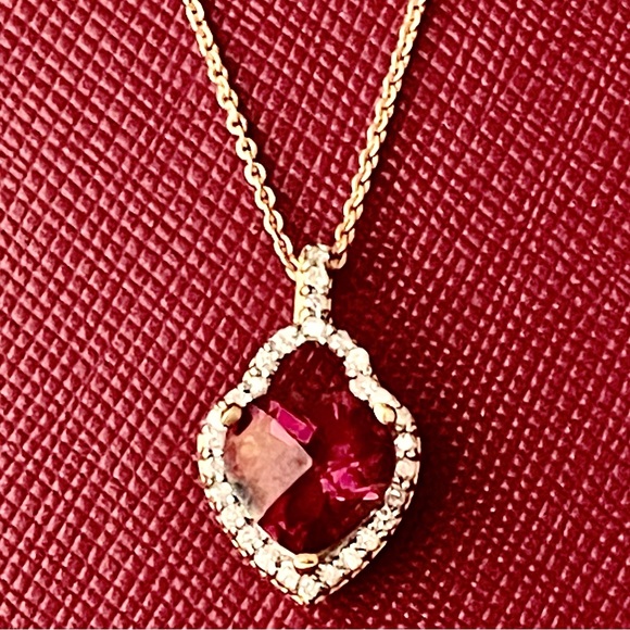 Fine Jewelry | Jewelry | Ruby Red Topaz Heart Pendant Hand Cut 4 Carats ...